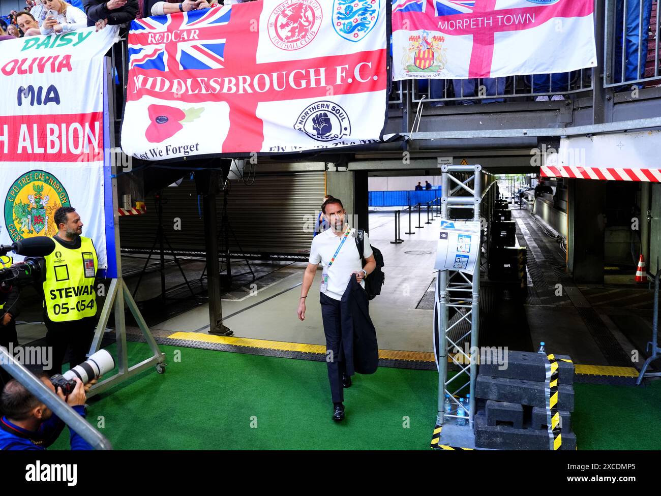 England manager Gareth Southgate arrives at the stadium ahead of the ...