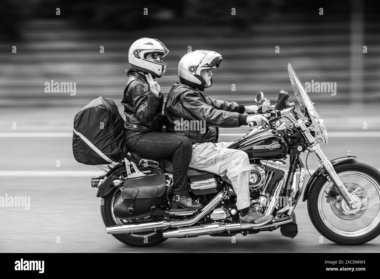Italy, 09 June 2024: motorcycles of the legendary Harley Davidson brand ...