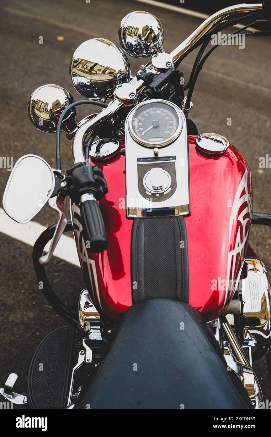 Italy, 09 June 2024: motorcycles of the legendary Harley Davidson brand ...