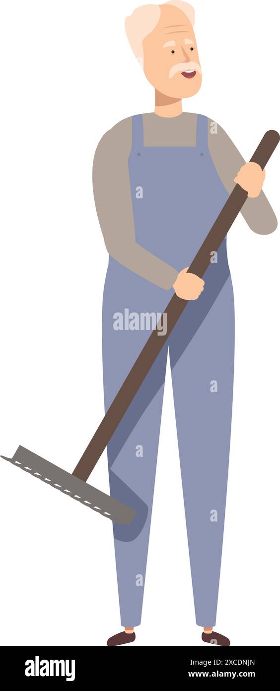 Senior mature worker in Stock Vector Images - Alamy