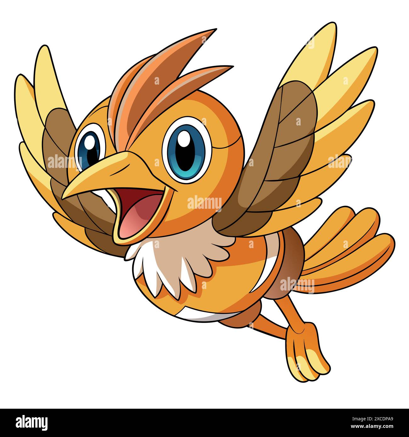 Bittern bird jumps vector kawaii. AI generated image. Clipart cartoon ...