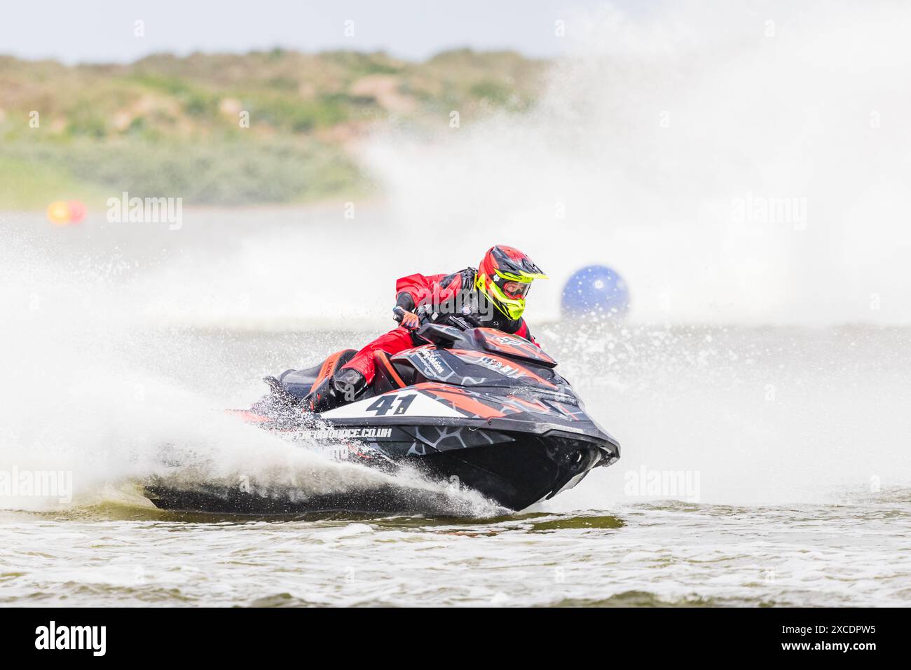 A rider on his jet ski racing in round 3 of the British Jet Ski racing ...