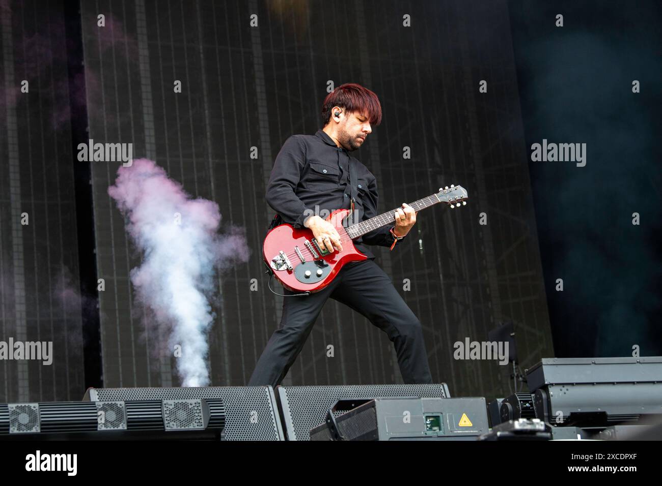 American electronic rock band, Crosses +++, performing at the Rock Im ...