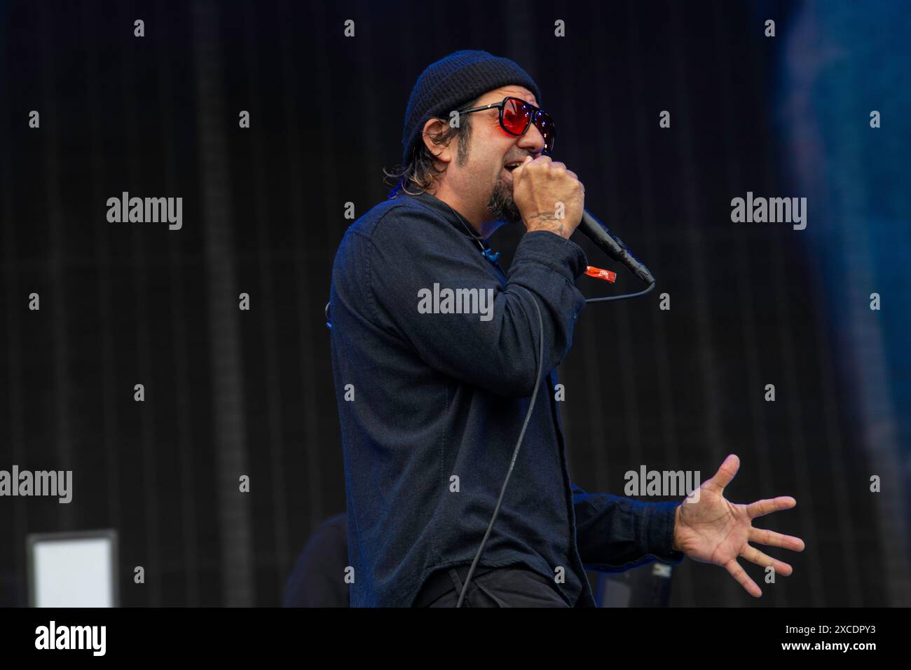 American electronic rock band, Crosses +++, performing at the Rock Im ...