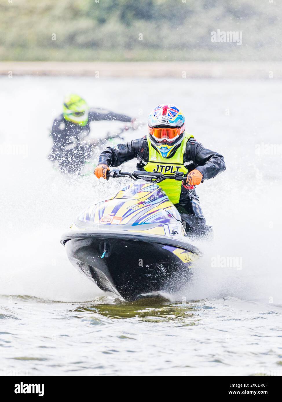 A rider on his jet ski racing in round 3 of the British Jet Ski racing ...