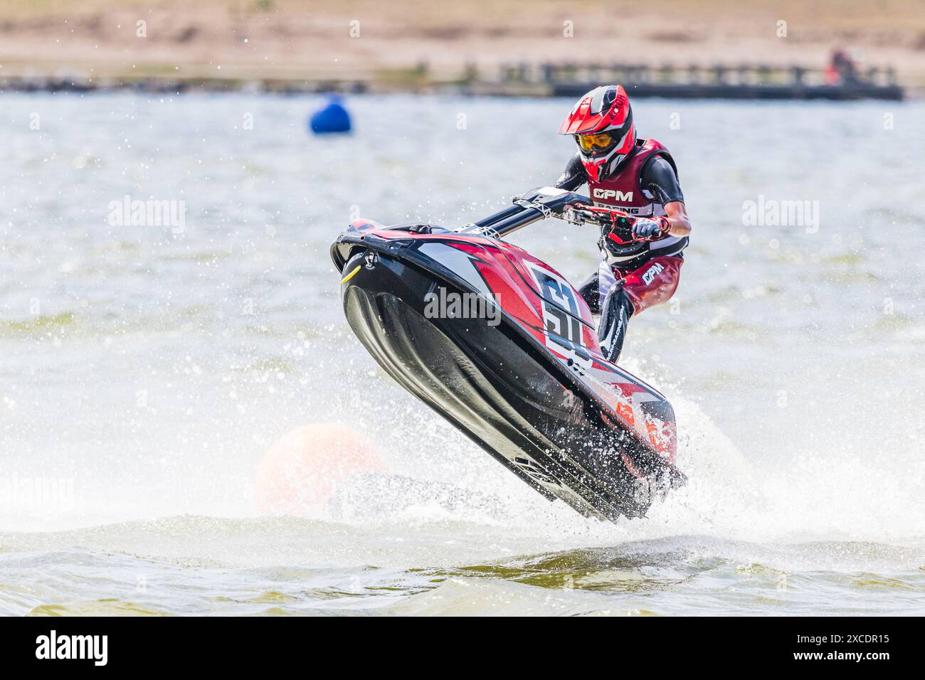 A rider on his jet ski racing in round 3 of the British Jet Ski racing ...