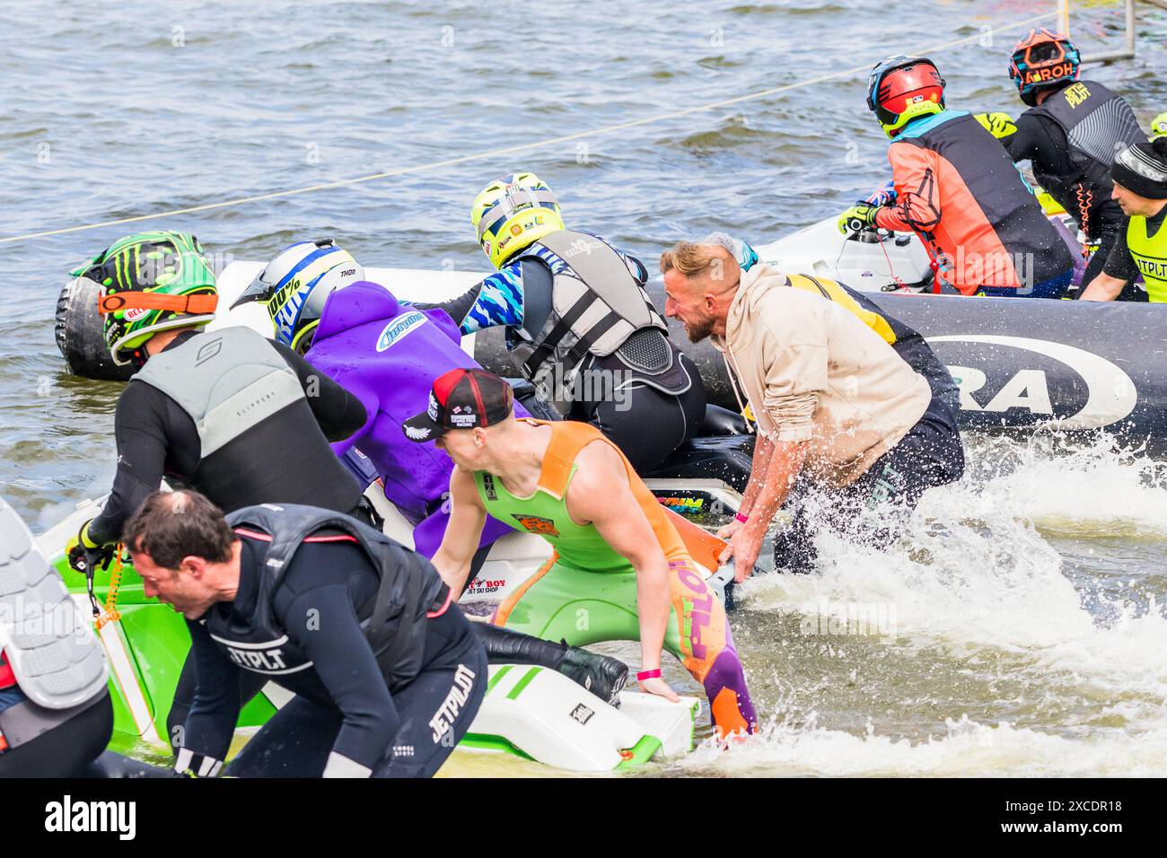 Jet ski riders under starters orders in round 3 of the British Jet Ski ...