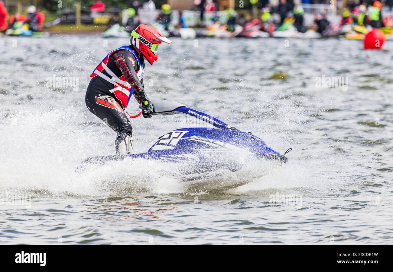 A rider on his jet ski racing in round 3 of the British Jet Ski racing ...