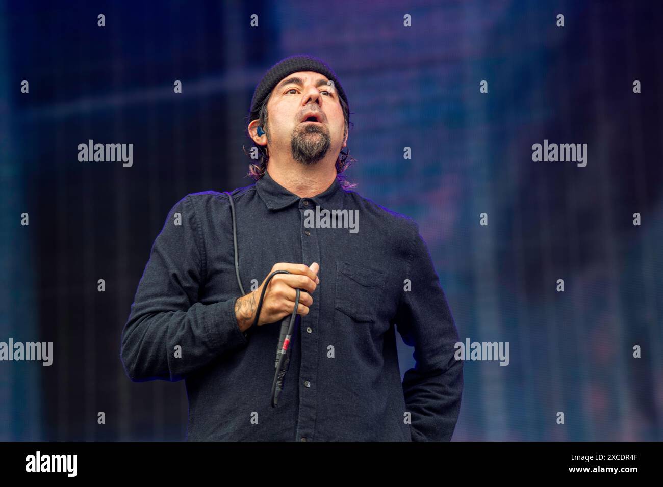 American electronic rock band, Crosses +++, performing at the Rock Im ...