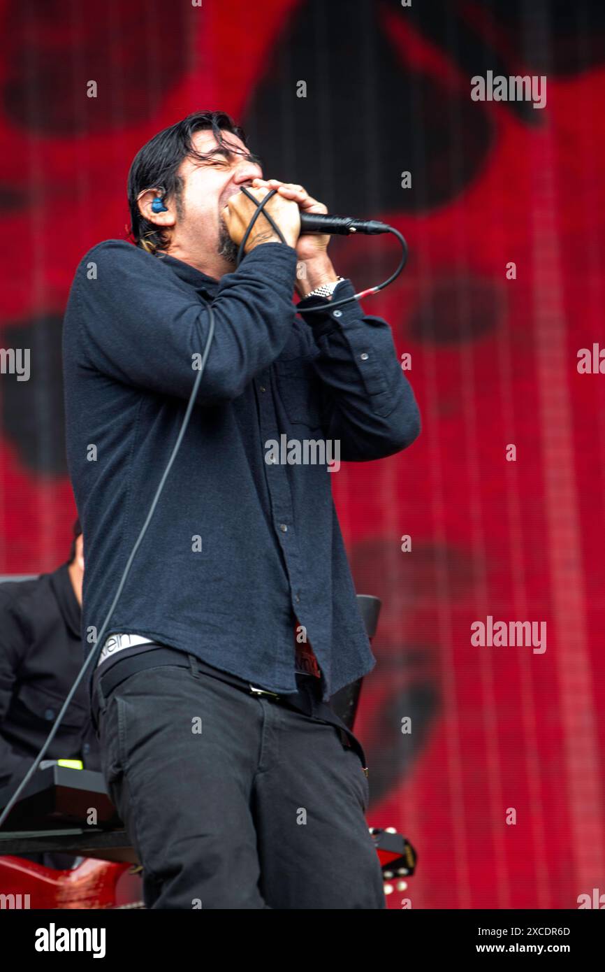 American electronic rock band, Crosses +++, performing at the Rock Im ...