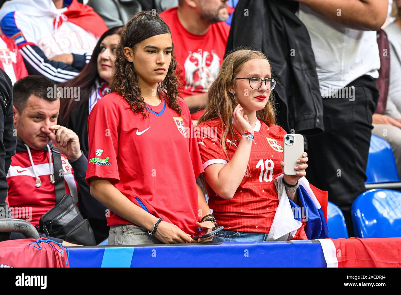 GELSENKIRCHEN - Serbia fans during the UEFA EURO 2024 group C match ...
