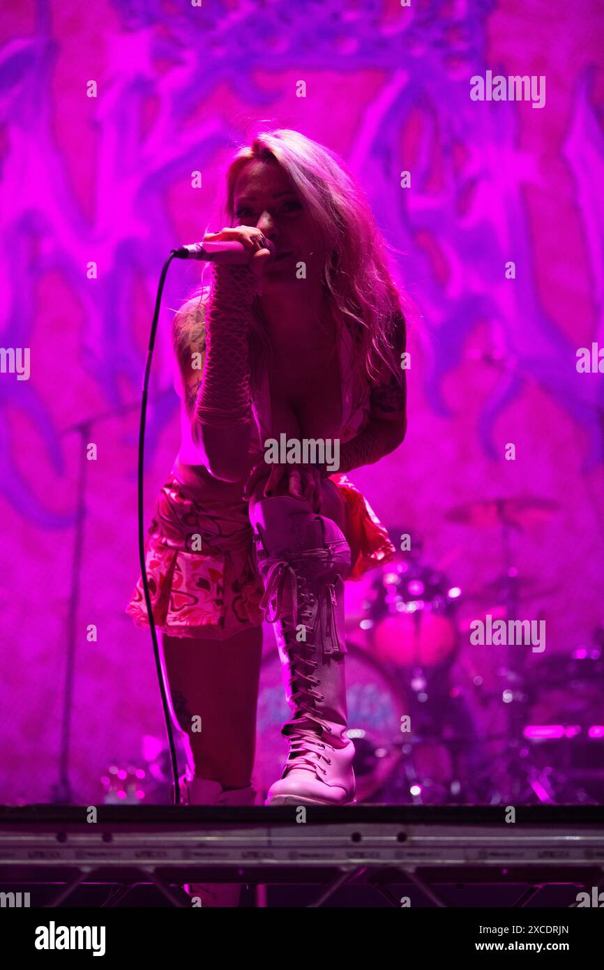 American alternative rock singer, Hannah Rose Collins aka Scene Queen, performing at the Rock Im ...