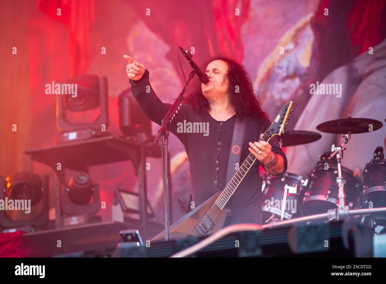 German trash metal band, Kreator, performing at the Rock Im Park ...