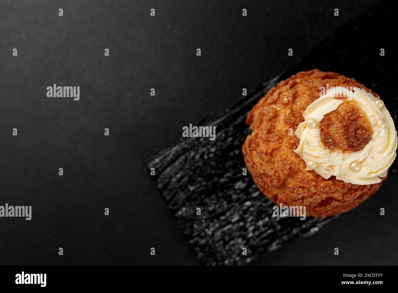 Classic Shu cake (choux). Custard dough based on butter and milk ...