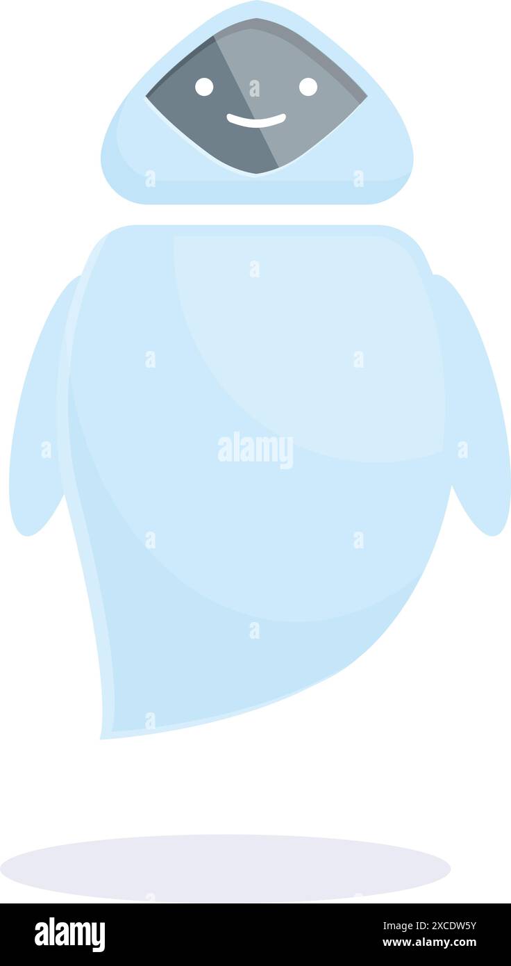 Cartoon ai robot chatbot is floating and smiling Stock Vector Image ...