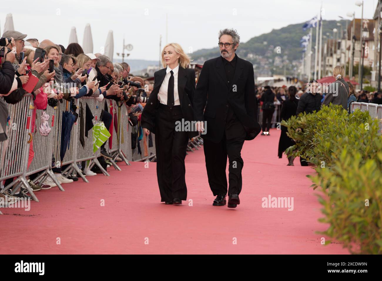 Cabourg, France. 15th June, 2024. Emmanuelle Beart and Frédéric ...