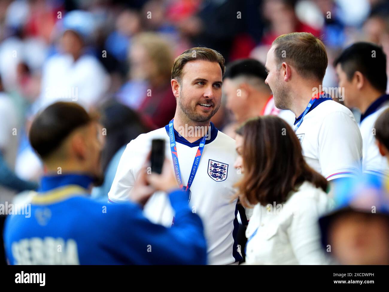Charlie Kane, the brother of England's Harry Kane, in the stands ahead ...