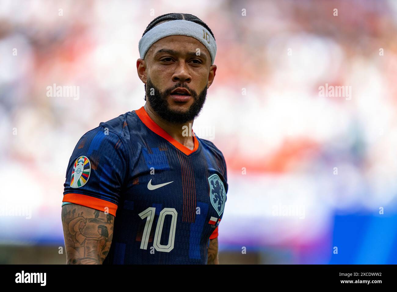 Memphis Depay of Netherlands during the 2024 UEFA EURO Group D match ...