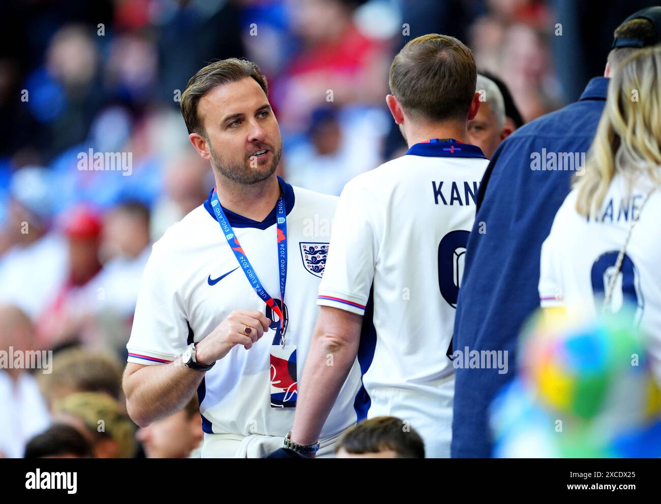 Charlie Kane, the brother of England's Harry Kane, in the stands ahead ...