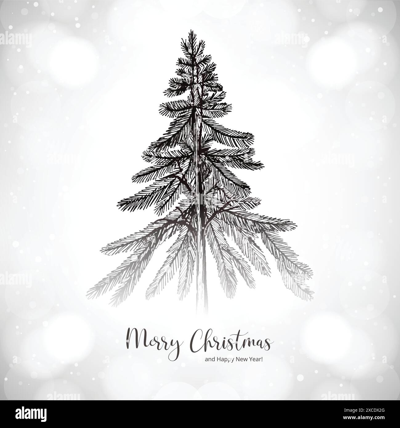 Sketch christmas tree Stock Vector Images - Alamy
