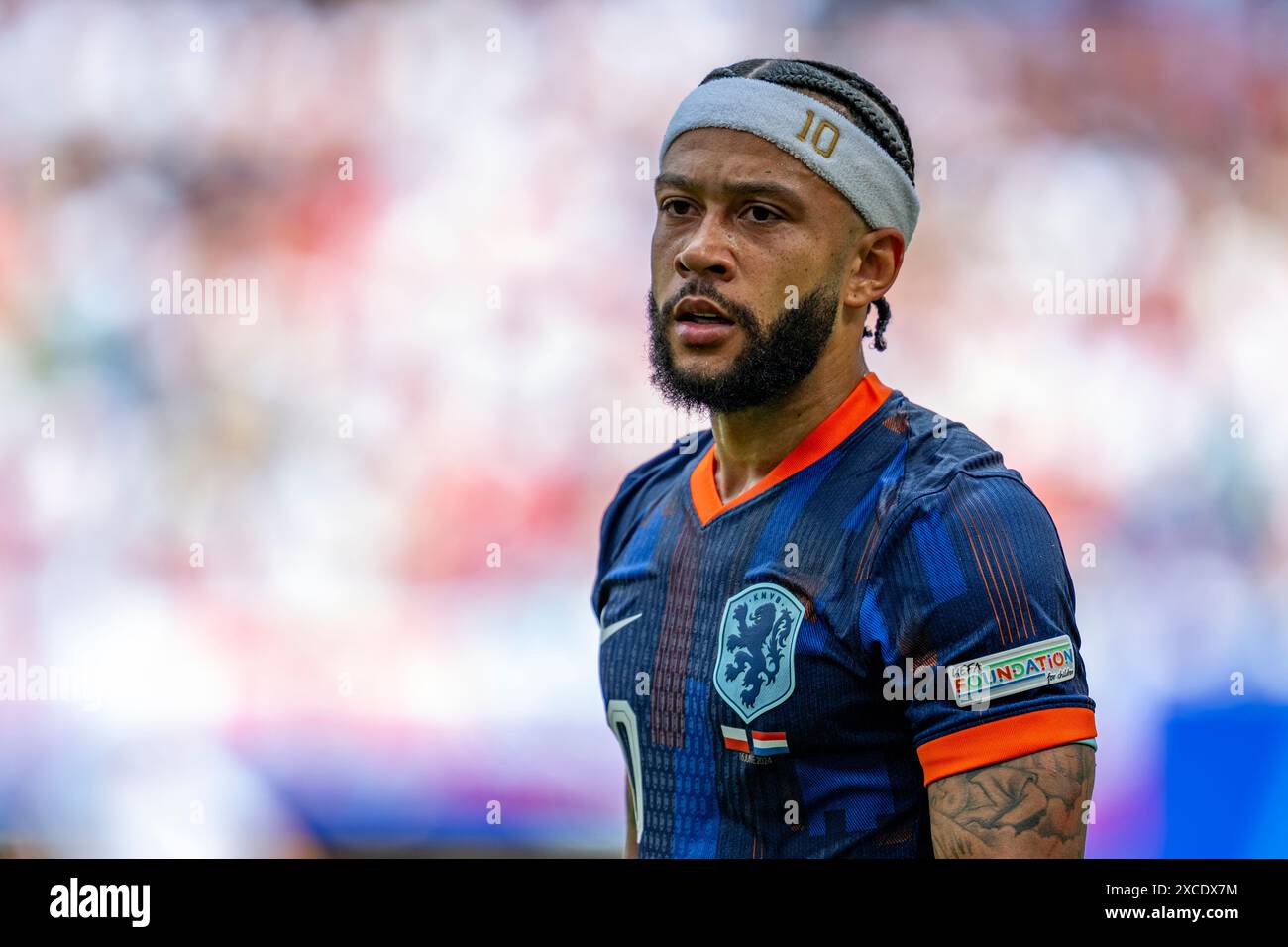 Memphis Depay of Netherlands during the 2024 UEFA EURO Group D match ...