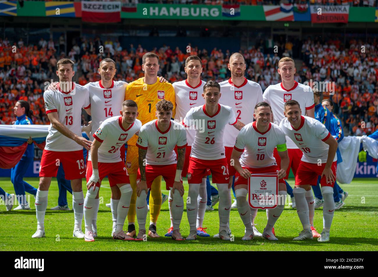 The Polish national football team poses for a photo during the 2024 ...