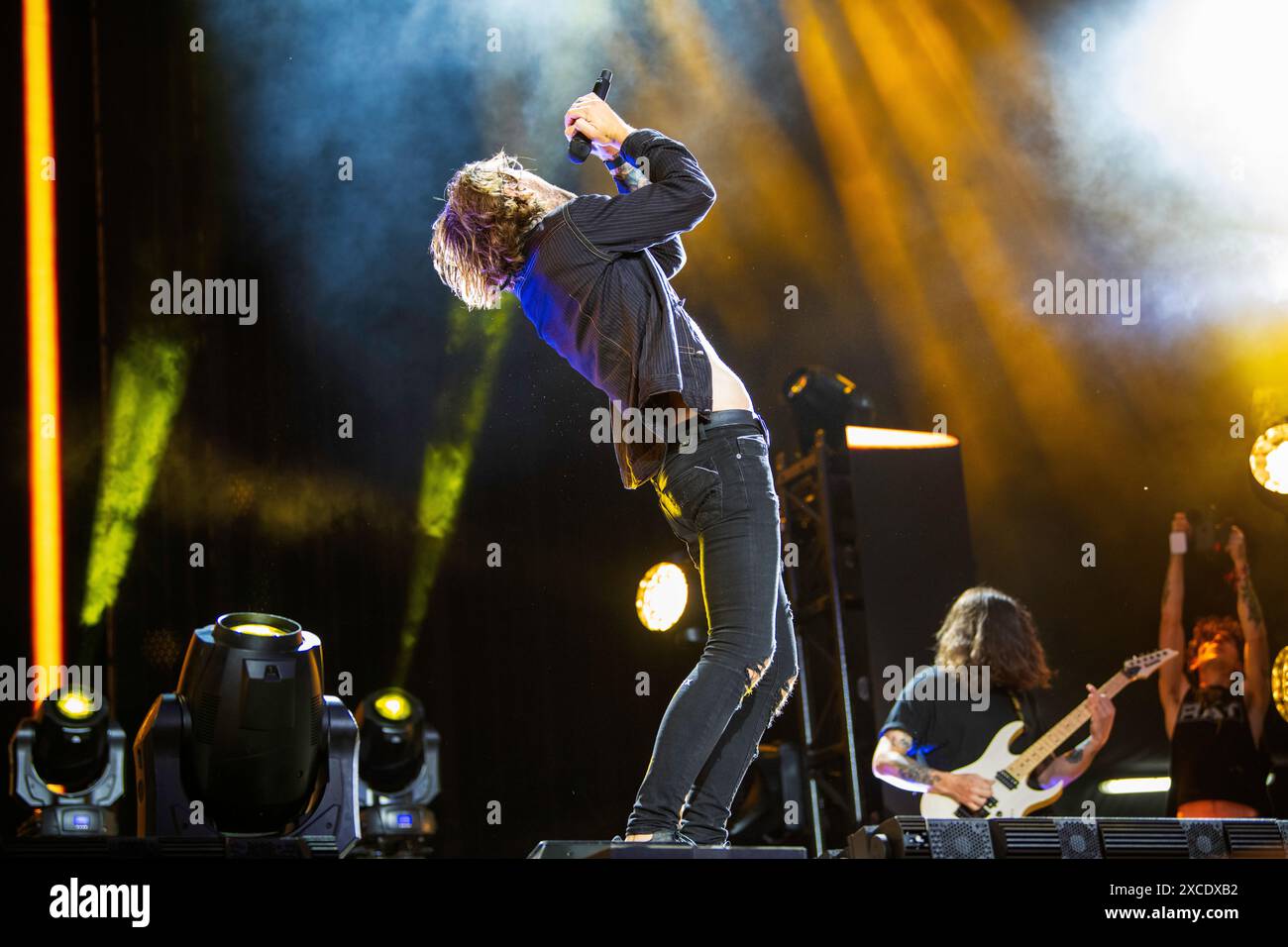 American metalcore band, Beartooth, performing at the Rock Im Park ...
