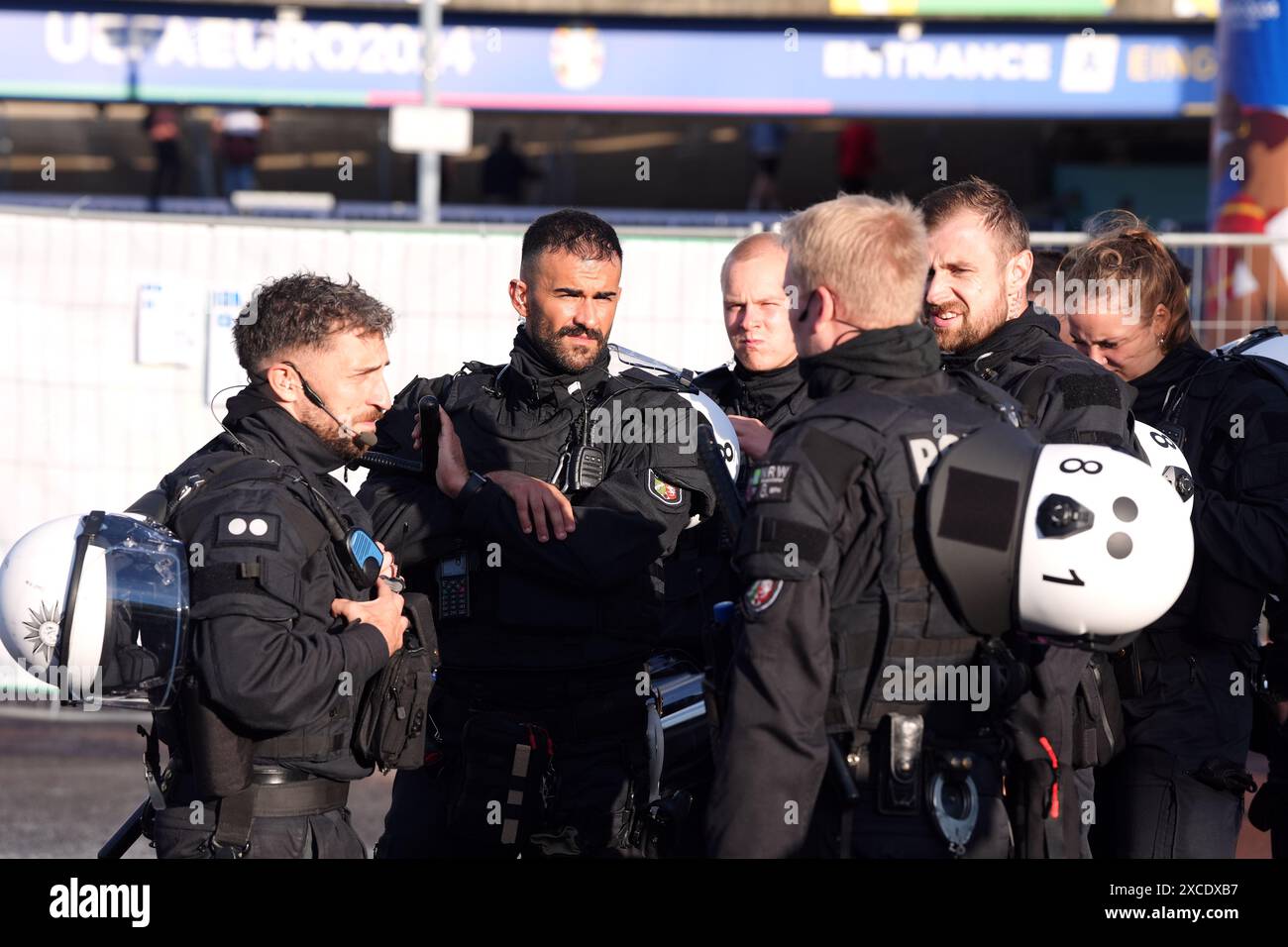 Police presence outside the ground ahead of the UEFA Euro 2024 Group C ...