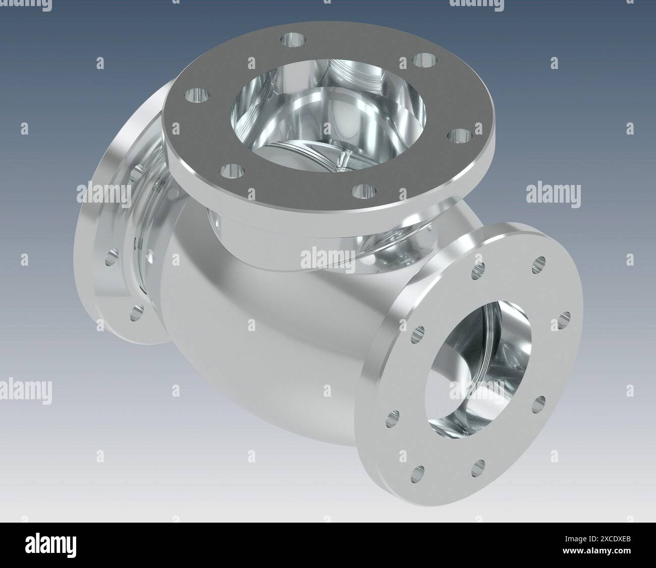 Metallic Body Valve - 3D render Stock Photo - Alamy