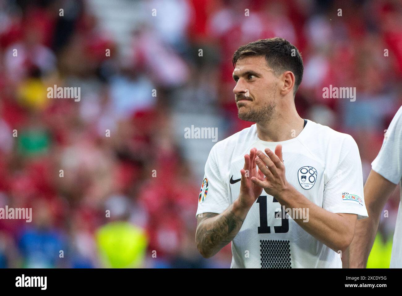 Erik Janza (Slowenien, #13) zufrieden nach dem Spiel, GER, Slovenia ...