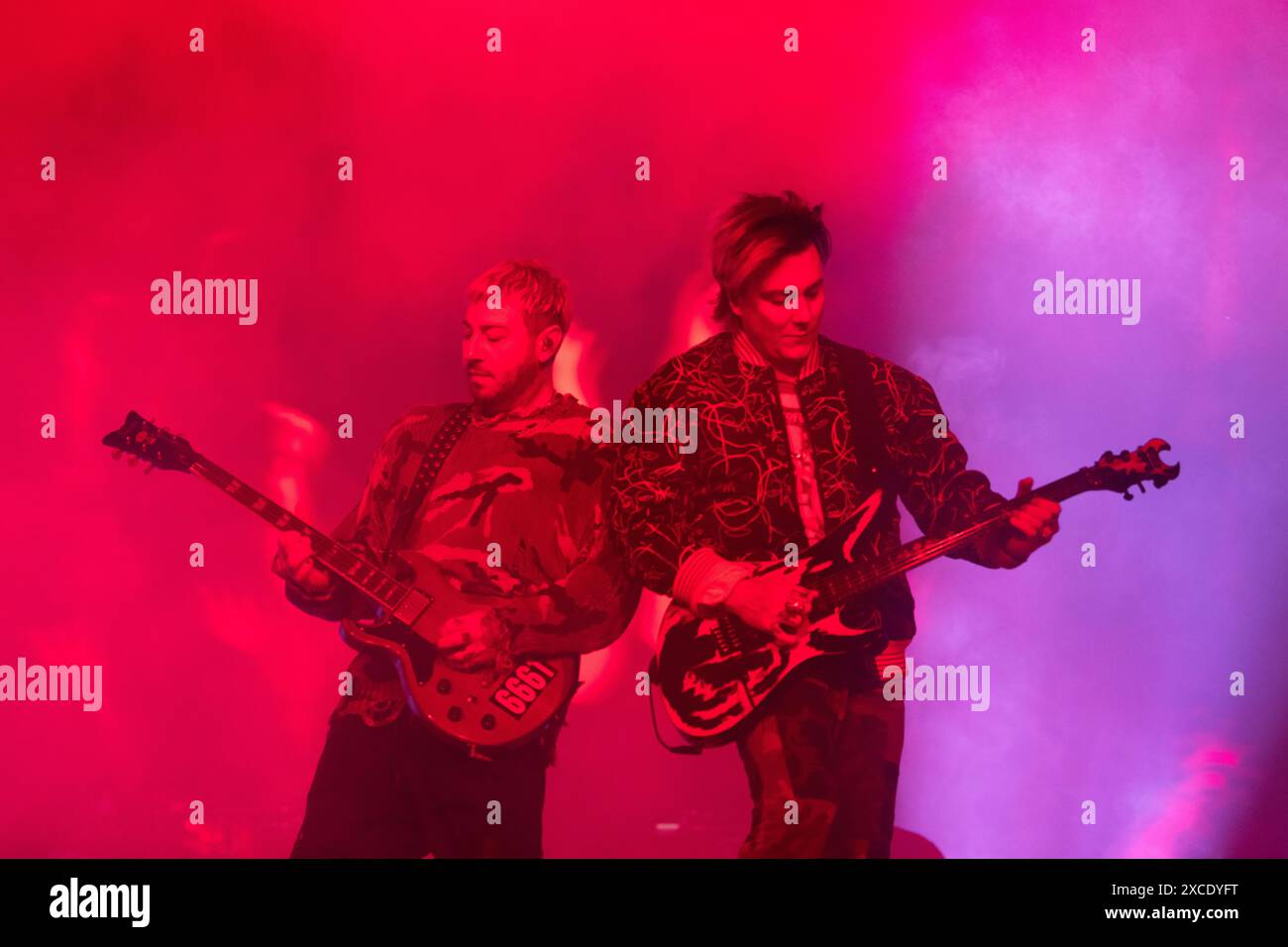 American heavy metal band, Avenged Sevenfold, performing at the Rock Im ...