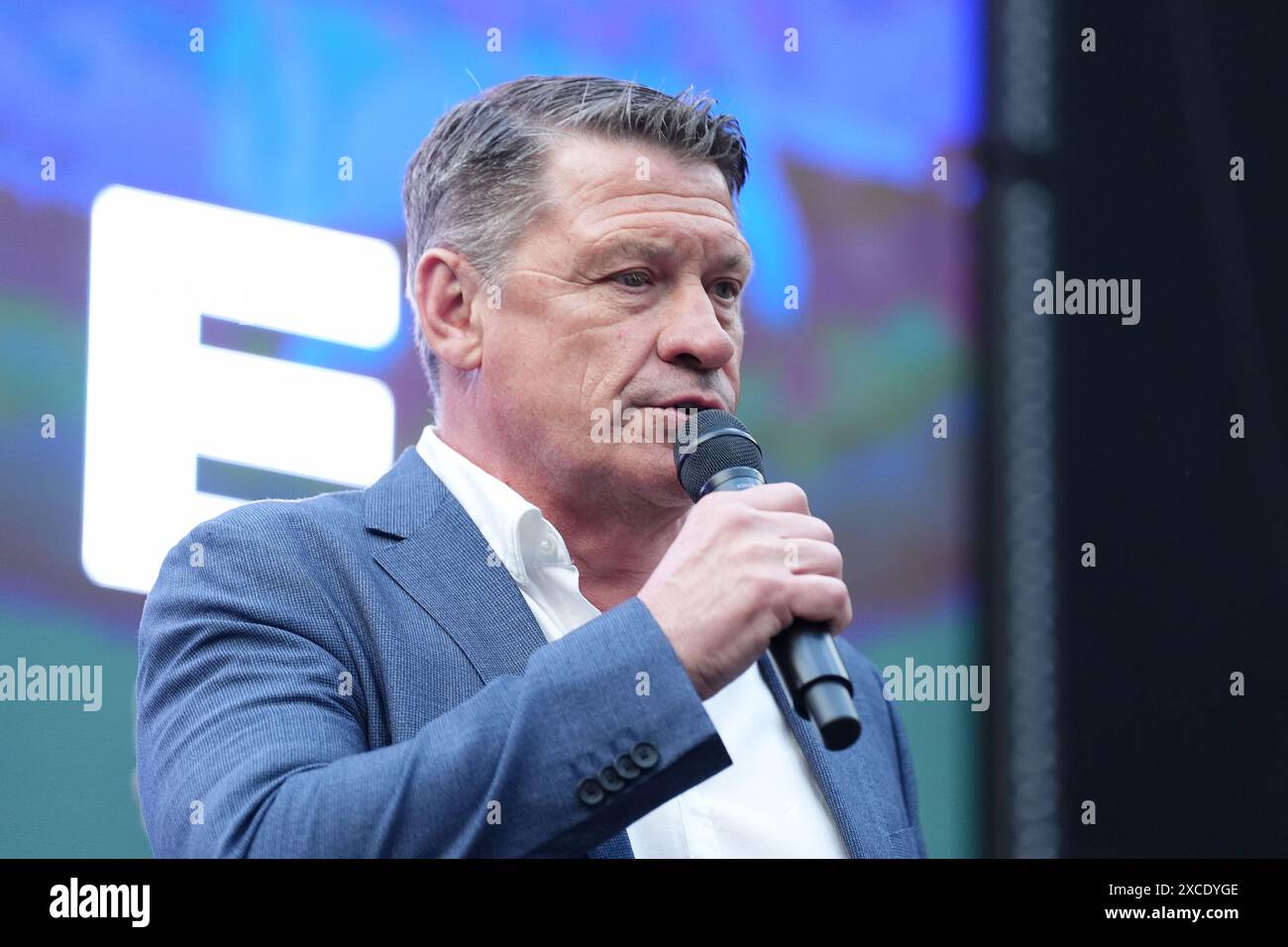 Former England player Tony Cottee at the 4theFans Greenwich Fan Park in ...