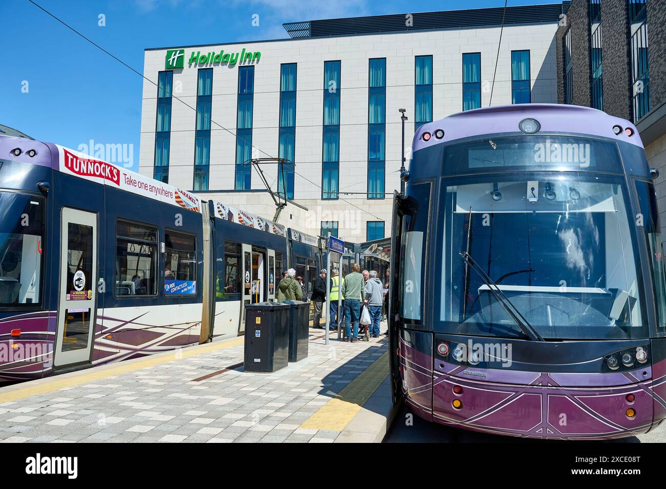 Blackpool trams return to the town centre after over 60 years.The new ...