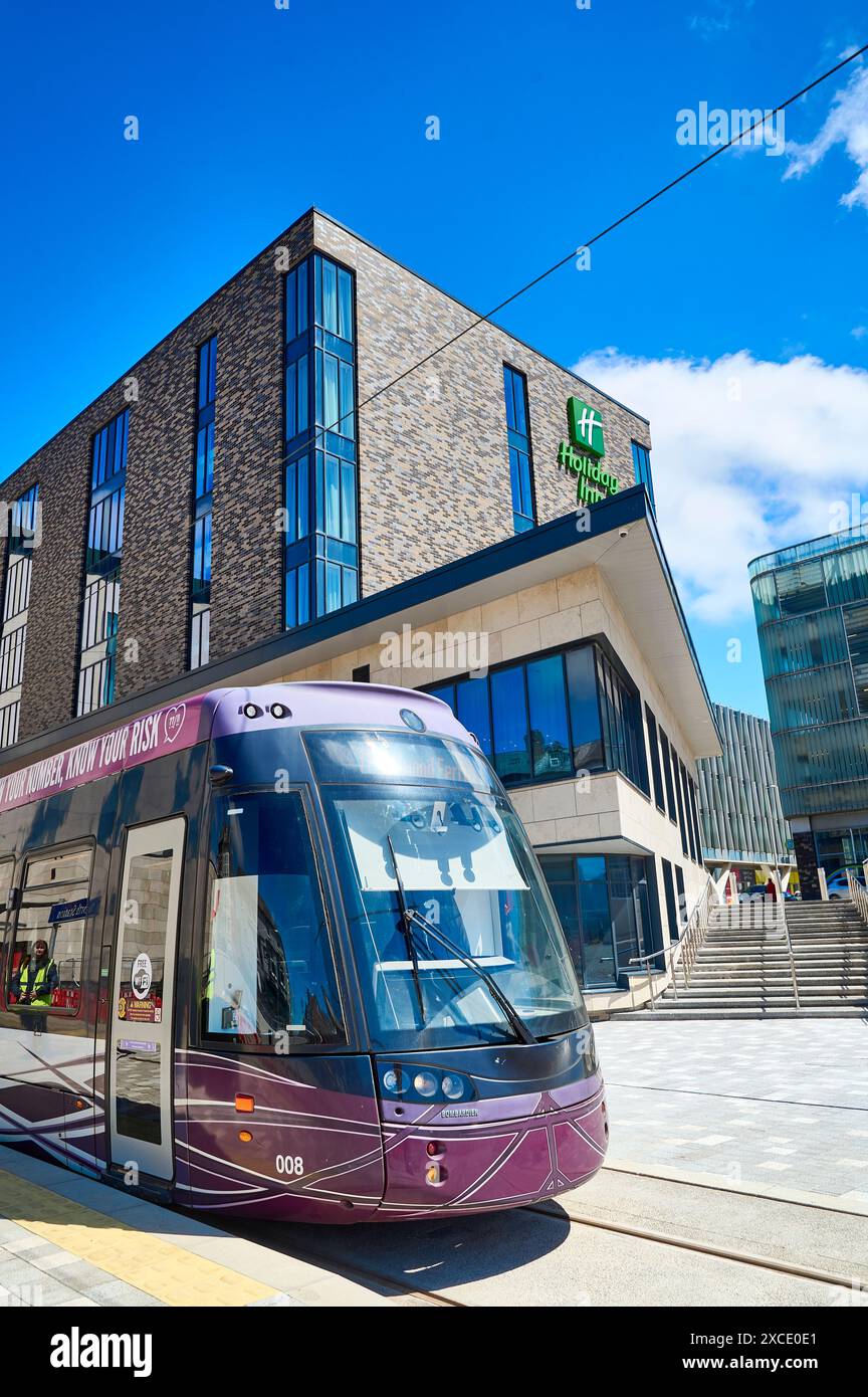 Blackpool trams return to the town centre after over 60 years.The new ...