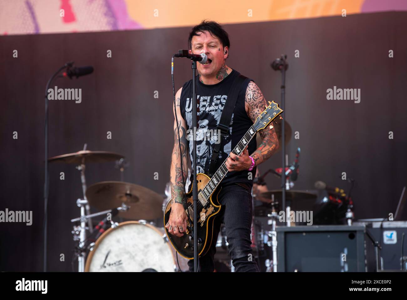 German punk rock band, Donots, performing at the Rock Im Park Festival ...