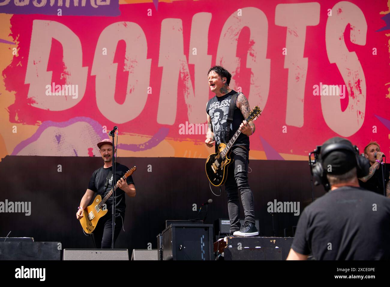 German punk rock band, Donots, performing at the Rock Im Park Festival ...