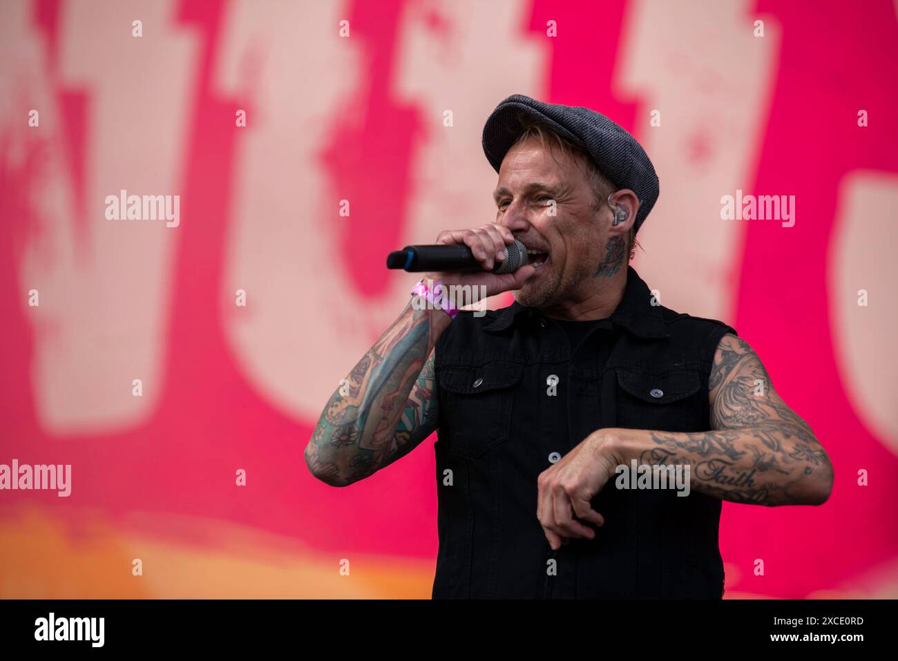 German punk rock band, Donots, performing at the Rock Im Park Festival ...