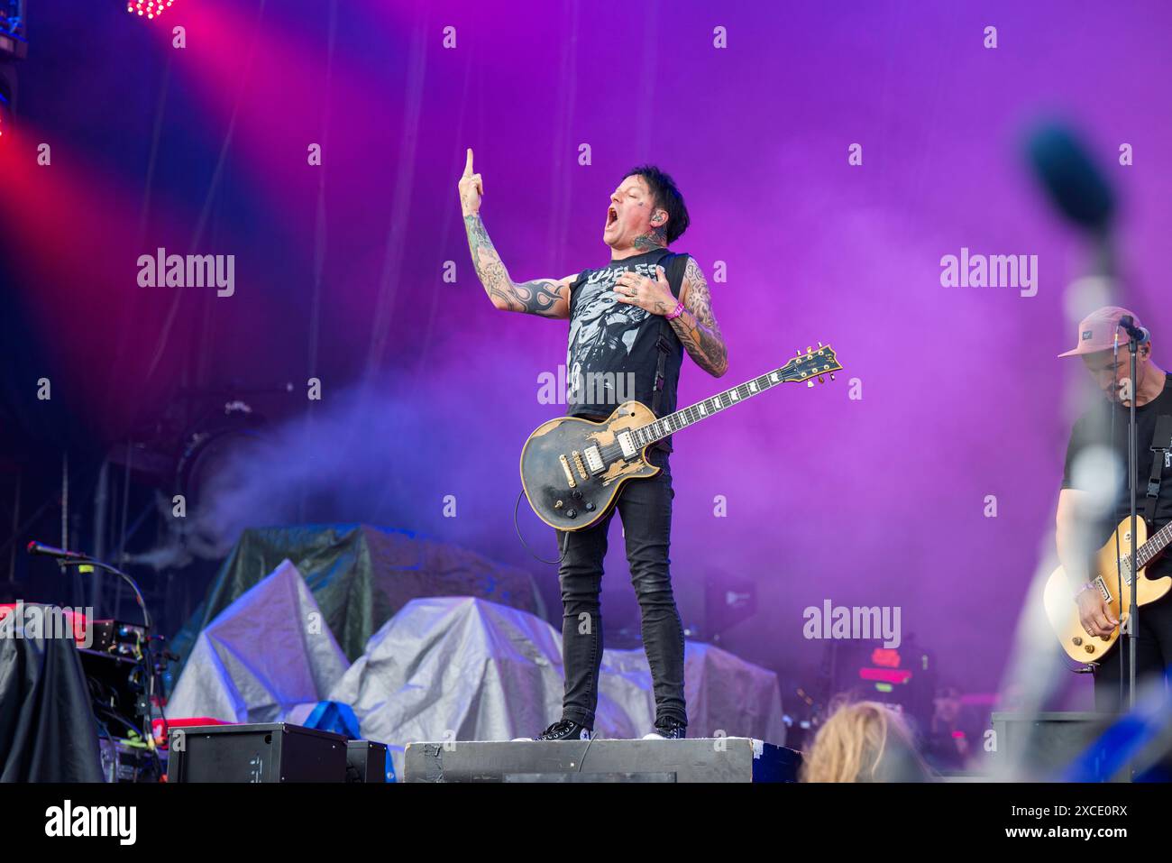 German punk rock band, Donots, performing at the Rock Im Park Festival ...