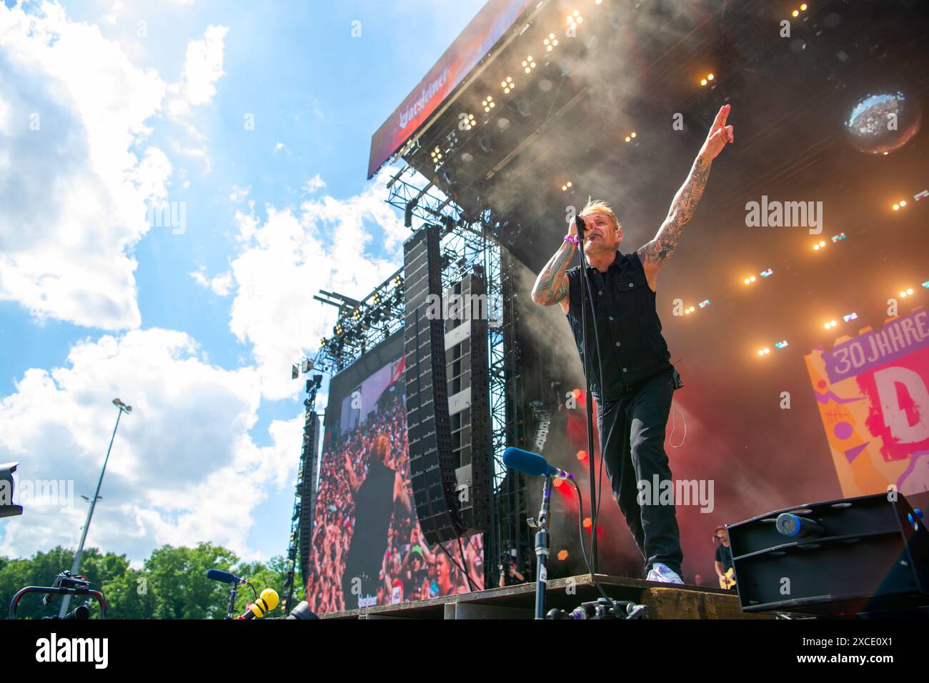 German punk rock band, Donots, performing at the Rock Im Park Festival ...