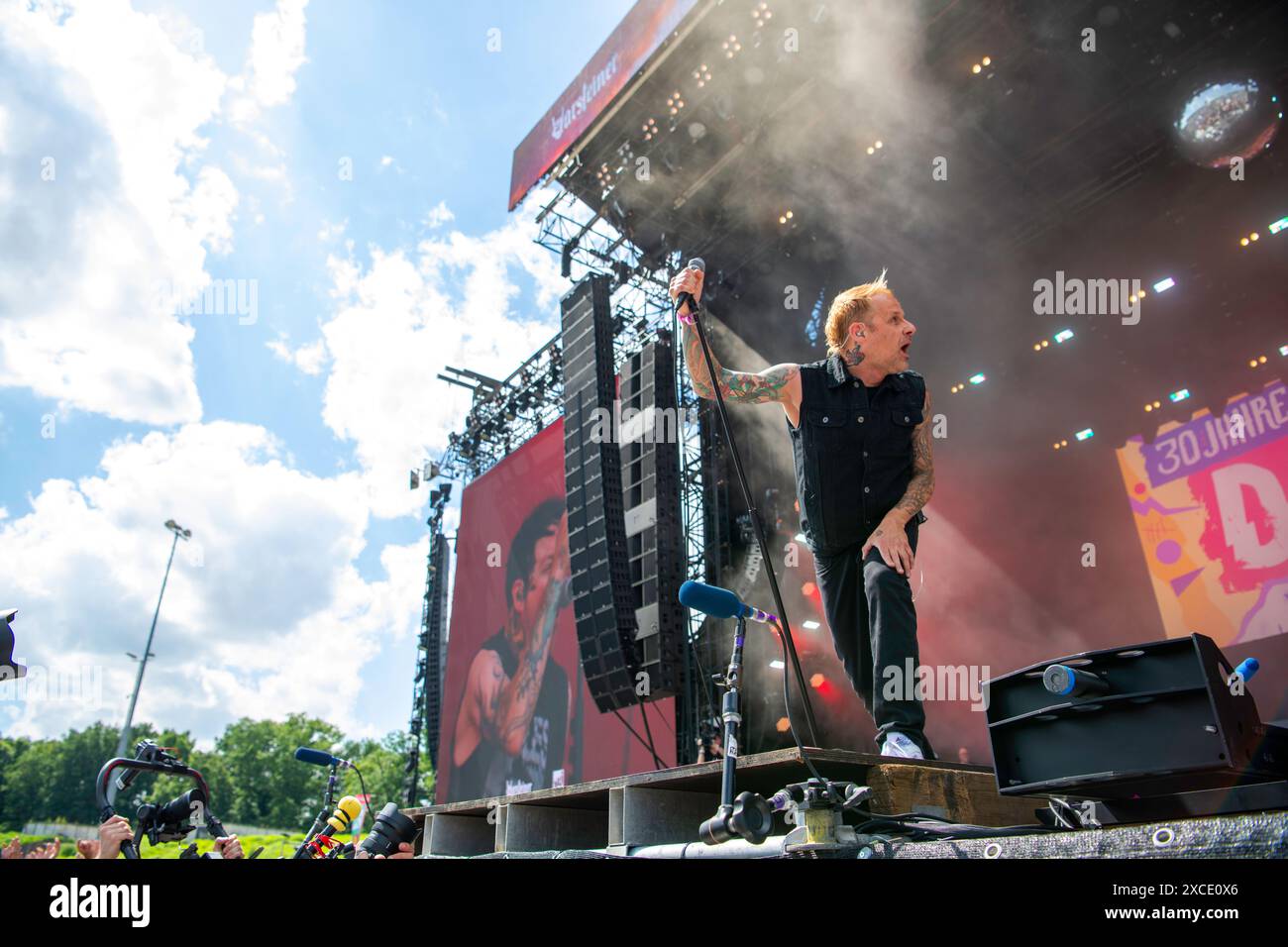 German punk rock band, Donots, performing at the Rock Im Park Festival ...
