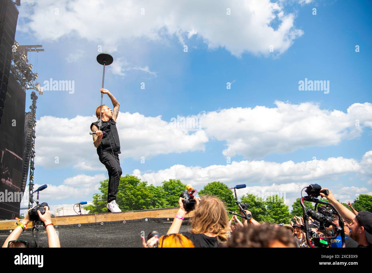 German punk rock band, Donots, performing at the Rock Im Park Festival ...