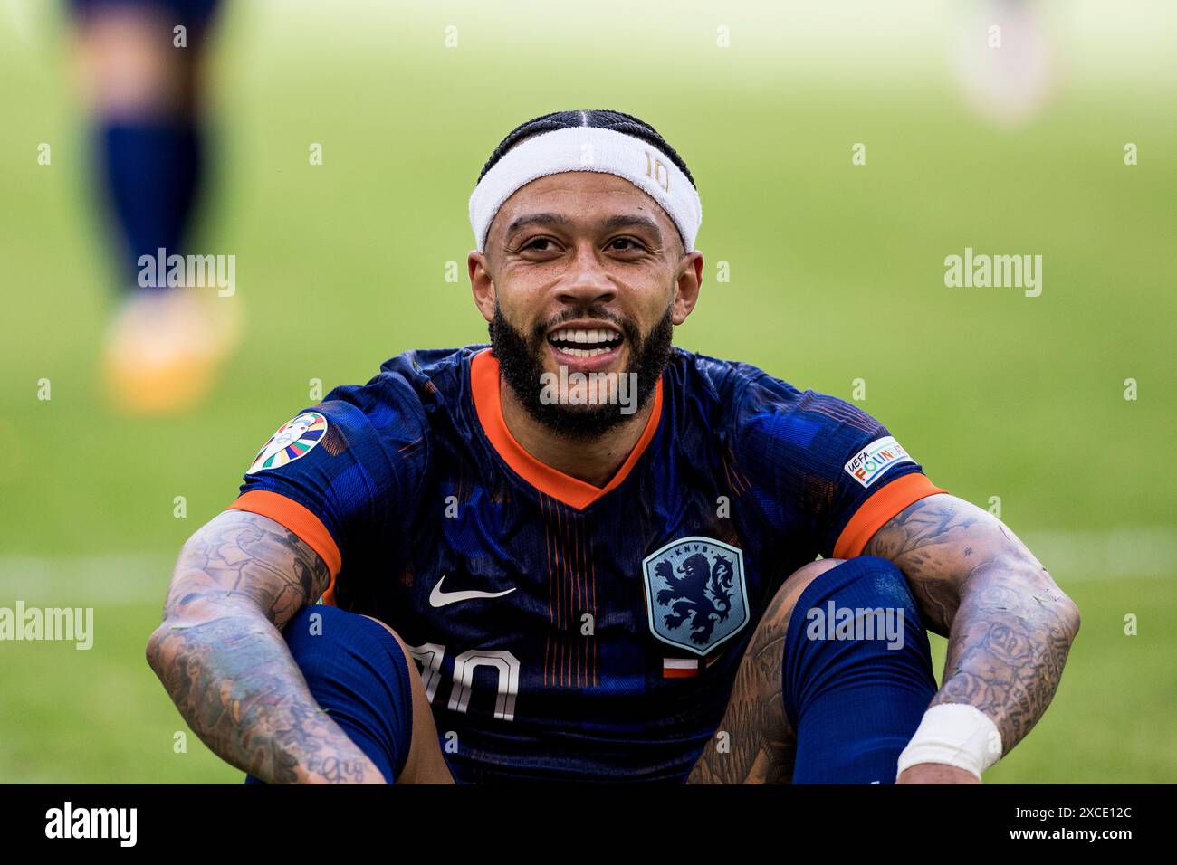 Hamburg, Germany. 16th June, 2024. Memphis Depay (10) of the ...