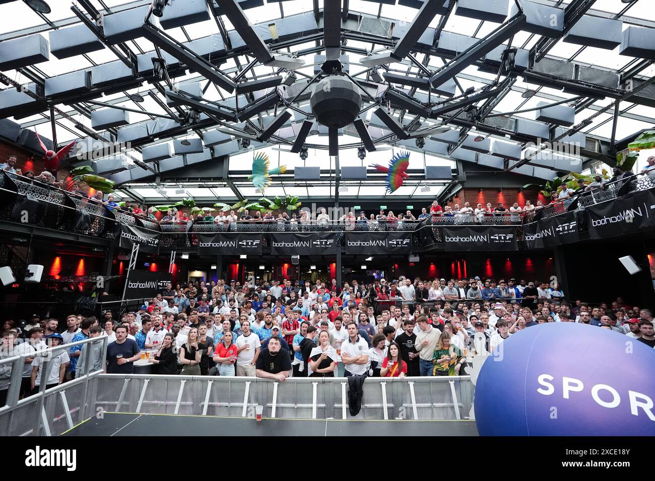 Fans at the 4theFans Greenwich Fan Park in London watching the UEFA ...