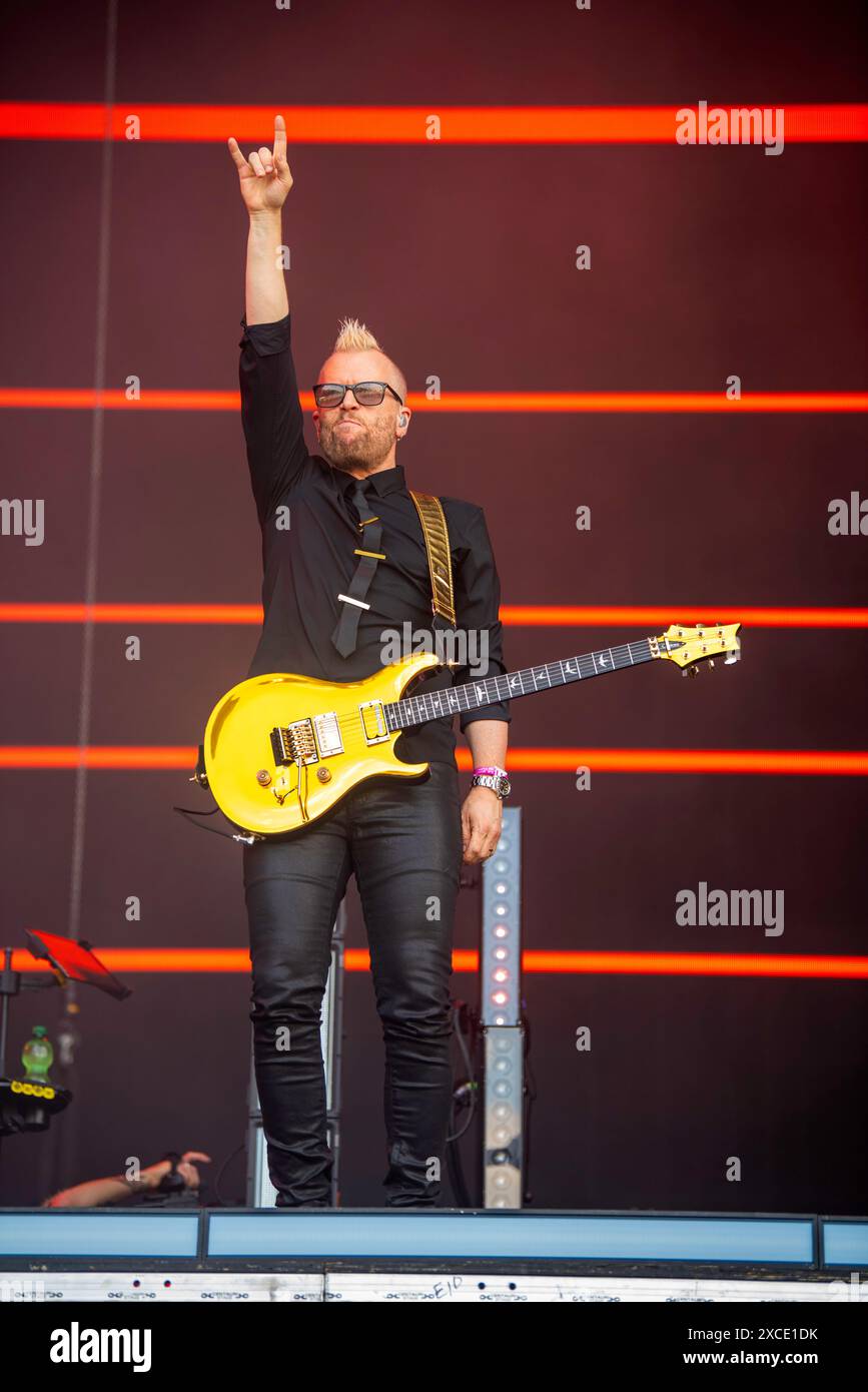 Australian electronic rock band, Pendulum, performing at the Rock Im ...