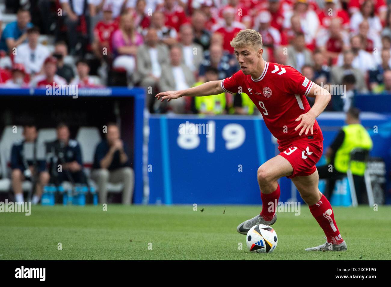 Rasmus Winther Hojlund (Daenemark, #09) am Ball, GER, Slovenia (SVN) vs ...