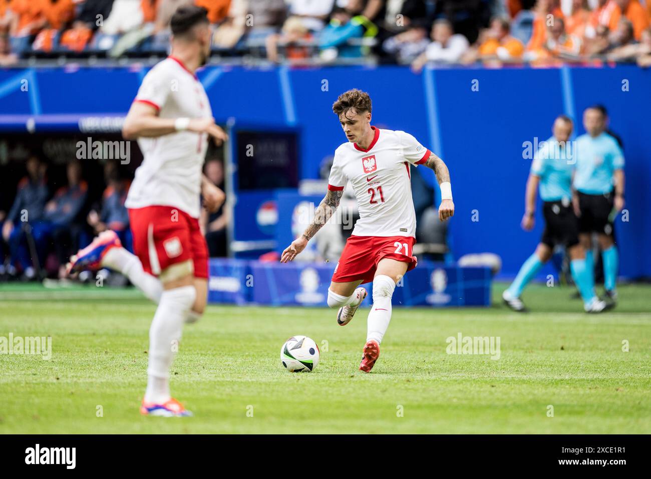 Hamburg, Germany. 16th June, 2024. Nicola Zalewski (21) of Poland seen ...