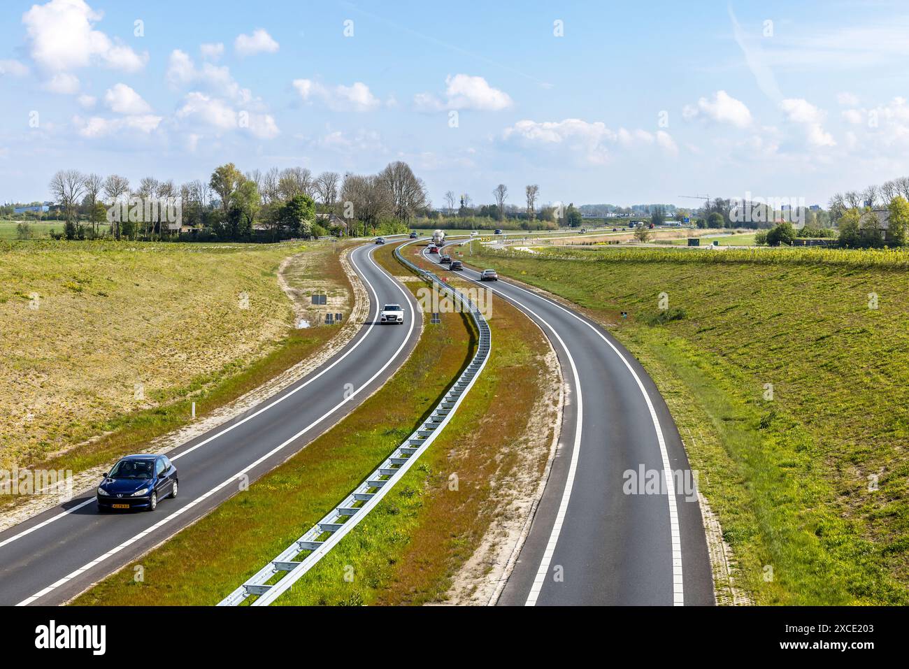new provincial road in the netherlands Stock Photo - Alamy