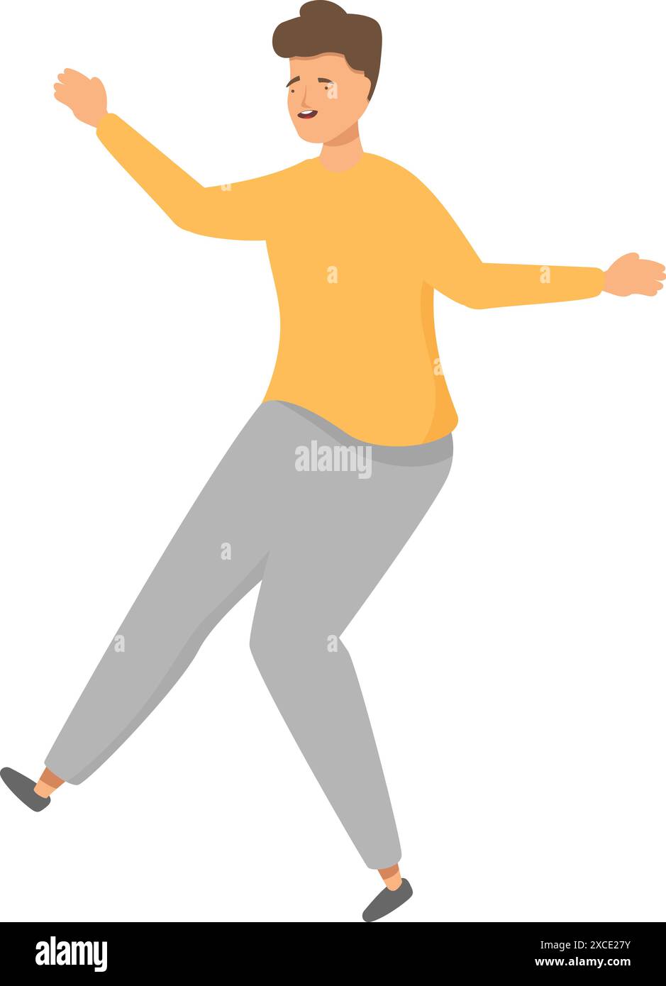Cheerful guy having fun Stock Vector Images - Alamy