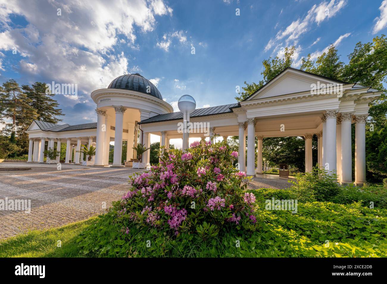Colonnade (Kolonada in Czech) of the cold mineral water springs ...