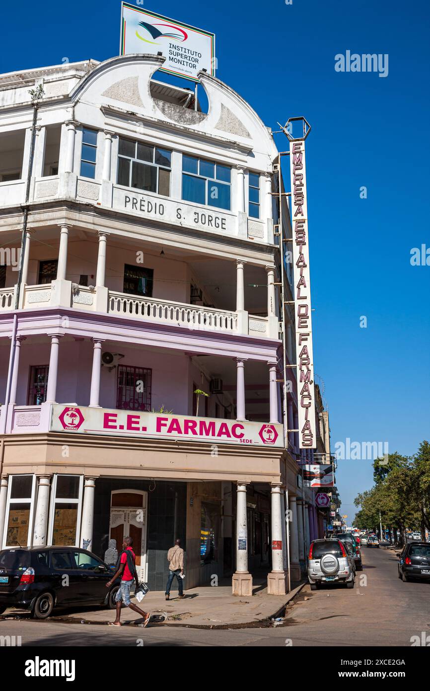 Mozambique, Maputo, Maputo Cidade, Baixa, Old colonial architecture ...